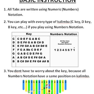 Kalimba Easy Tutorial Book 1 - Etsy