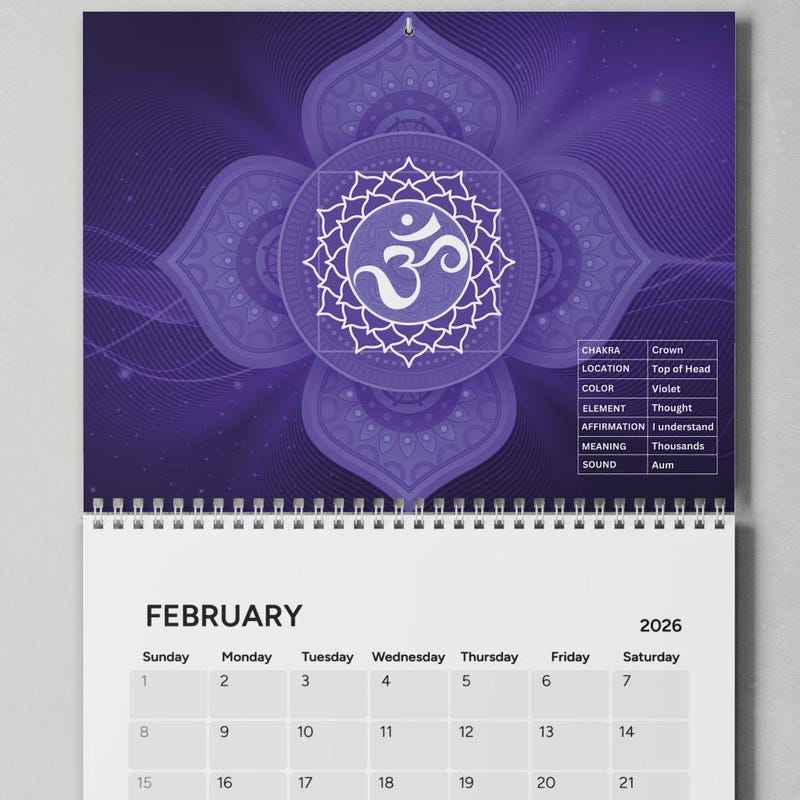 Chakra Calendar 2026 - Etsy