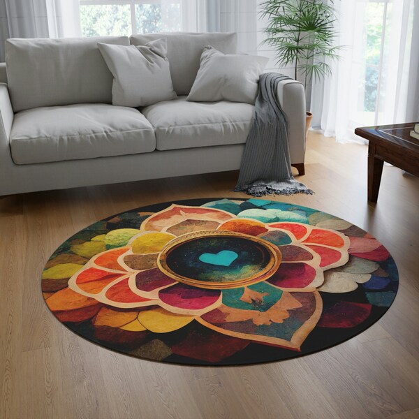 Mandala Bath Rug - Etsy