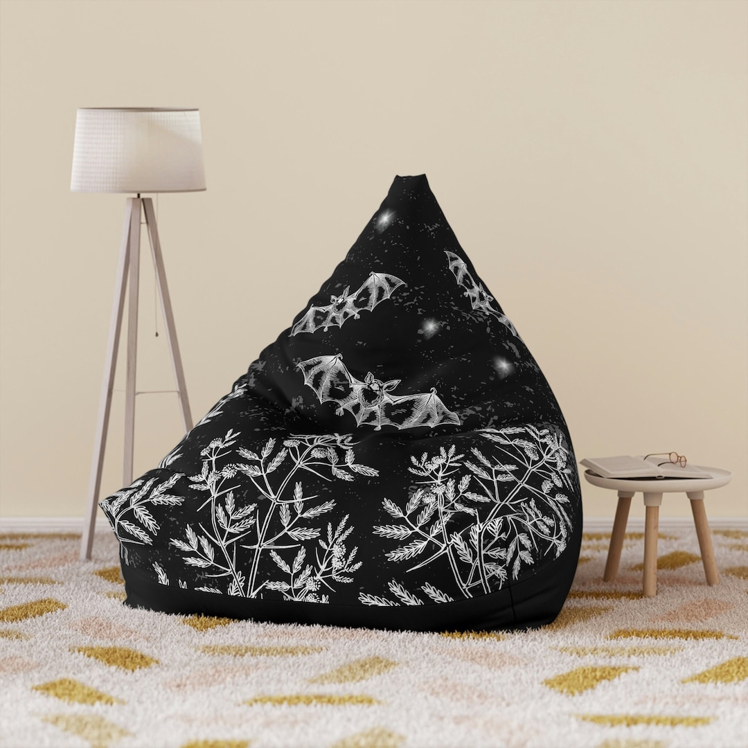 Gothic Bats Bean Bag Chair Cover, Gothic Bean Bag, Bats Bean Bag Witchy Bean Bag Dark Academia ...