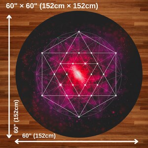 Round Rug Sacred Geometry Rug Round Sacred Geometry Carpet Spiritual ...