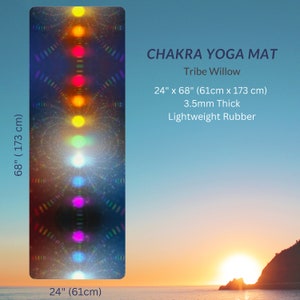 Chakra Yoga Mat Colorful Yoga Mat Spiritual Yoga Mat Rubber Yoga Mat ...