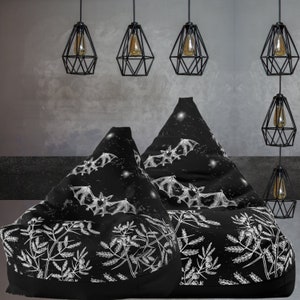Bean Bag Bats Gothic Bats Bean Bag Chair Cover Bat Bean Bag Black ...