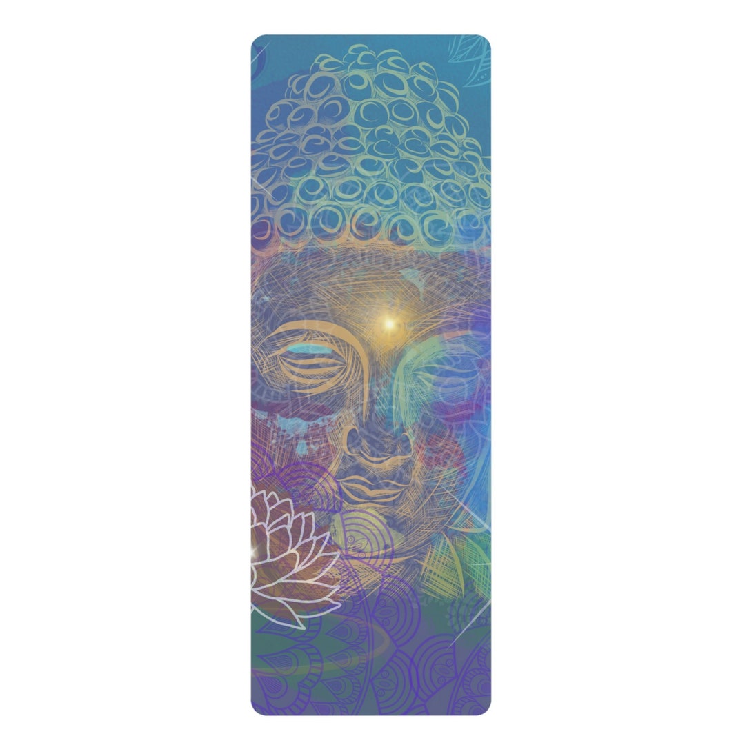 Yoga Mat Buddha Yoga Mat Spiritual Yoga Mat Lotus Yoga Mat Rubber Yoga ...