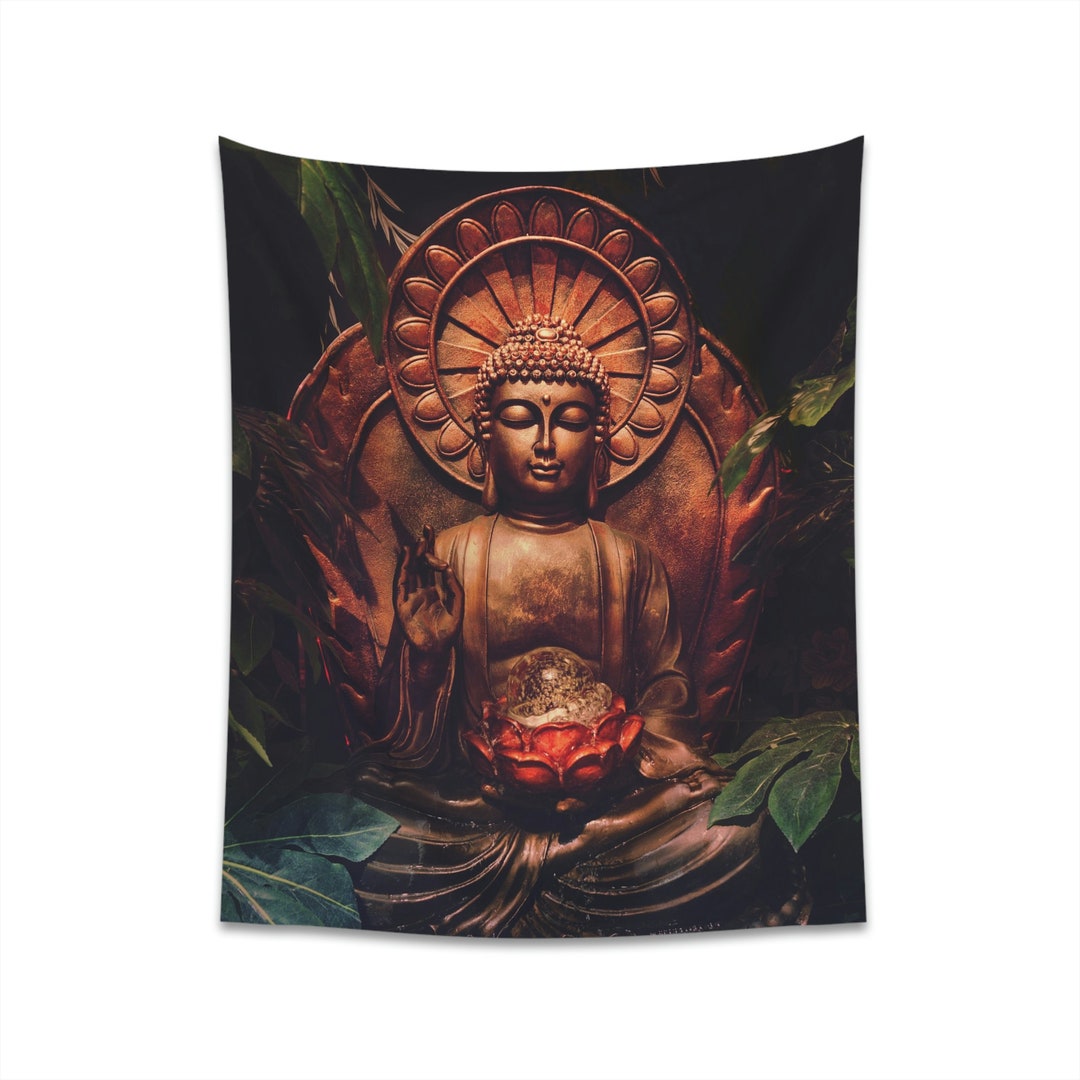 Buddha Tapestry Sacred Geometry Wall Art Spiritual Tapestry Spiritual ...