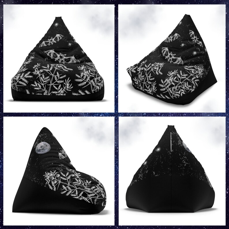 Bean Bag Bats Gothic Bats Bean Bag Chair Cover Bat Bean Bag Black ...