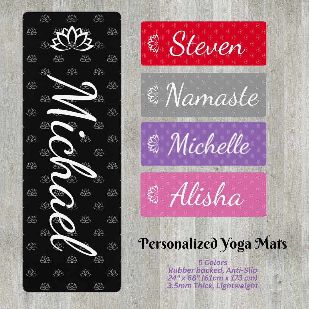 Yoga Mat Personalized Yoga Mats Gift for Yoga Lover Customized Gift for ...