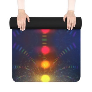 Chakra Yoga Mat Colorful Yoga Mat Spiritual Yoga Mat Rubber Yoga Mat ...