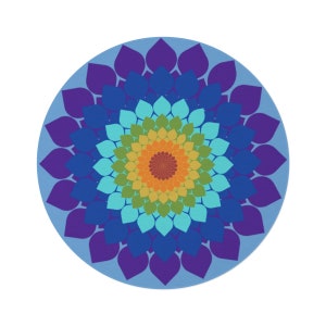 Round Chakra Mat Chakras Floor Rug Chakra Colors Flower Carpet Mandala ...