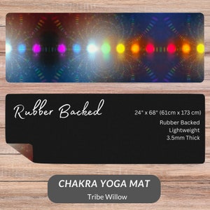 Chakra Yoga Mat Colorful Yoga Mat Spiritual Yoga Mat Rubber Yoga Mat ...