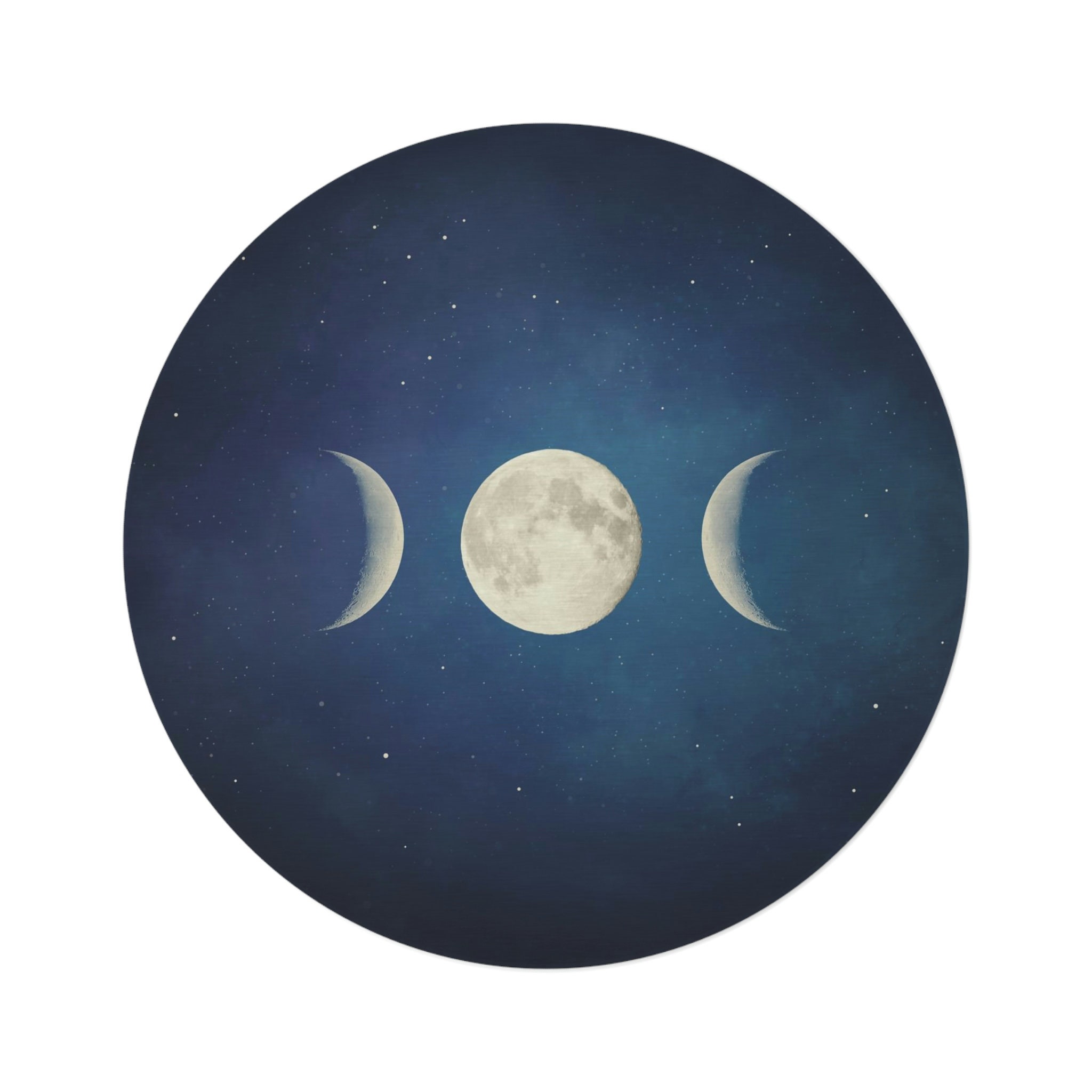 Moon Phases Area Rug, Round Moon Phases Carpet, Spiritual Floor Rug ...