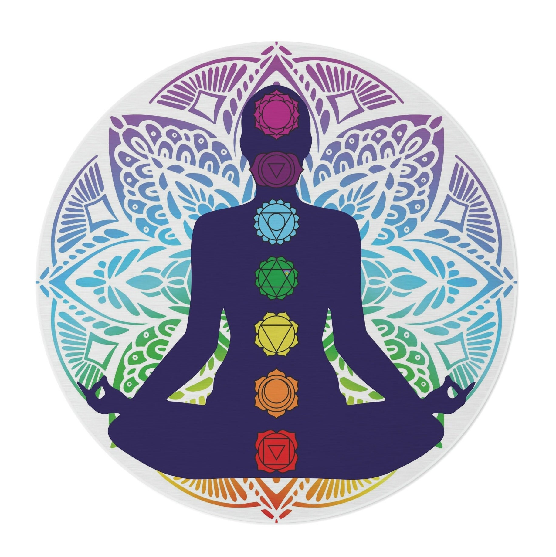 Round Rug Chakra Rug Round Chakra Rug Chakras Mat Chakra - Etsy