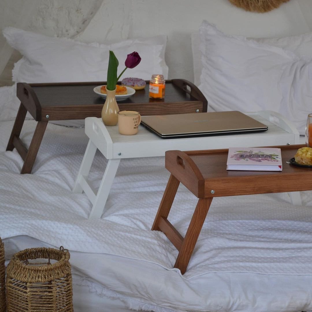 Bed Tray With Folding Legs / Breakfast Bed Table / Breakfast - Etsy