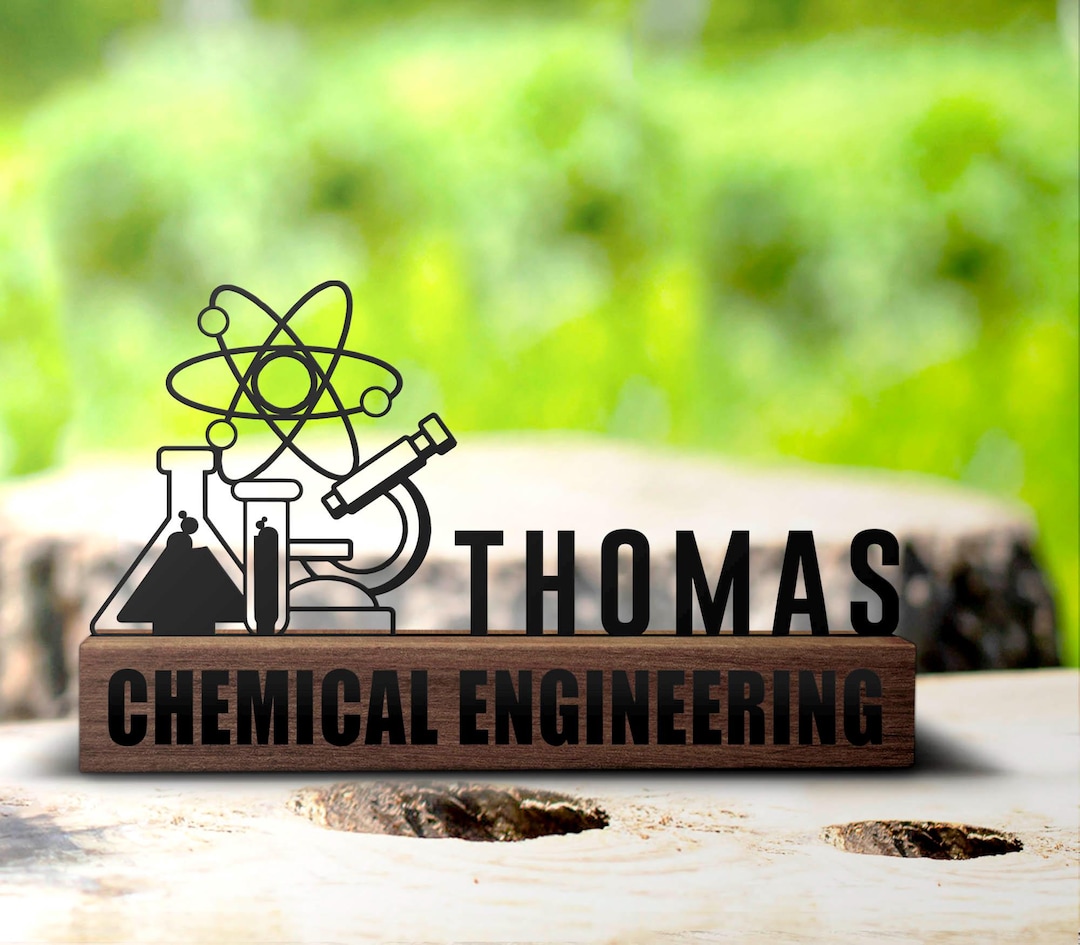 Custom Chemical Engineer Desk Name Plate Wedge Personalized Chemical ...