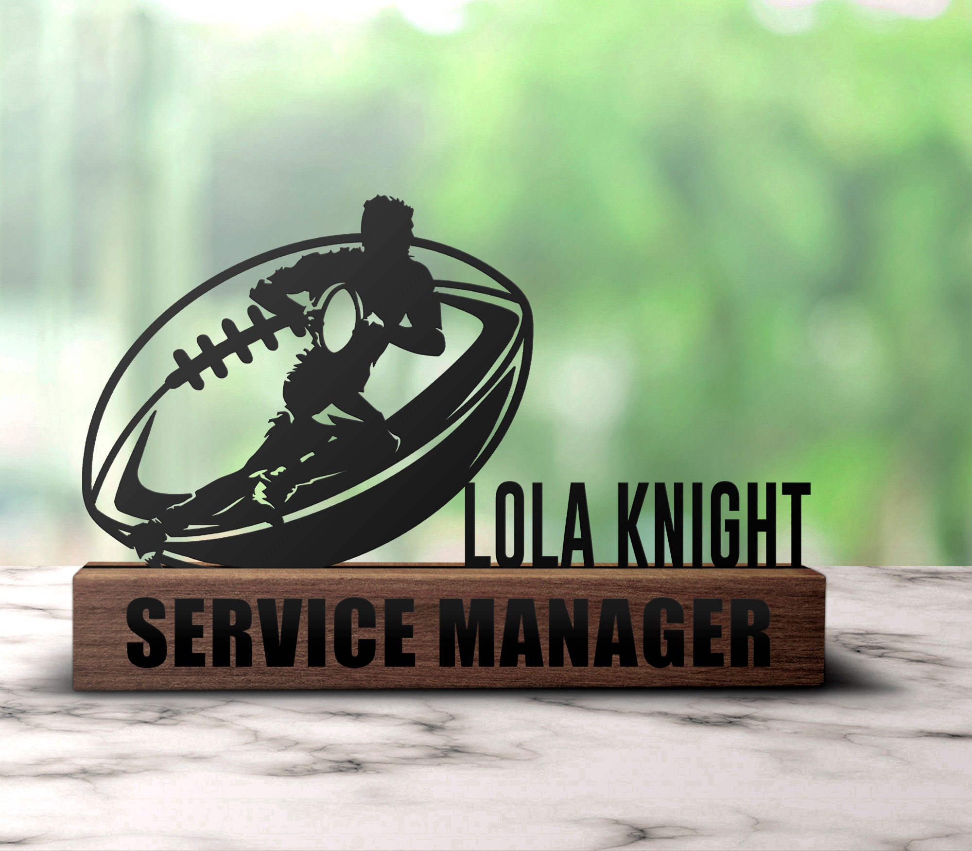 Custom Rugby Union Sport Desk Name Plate Wedge Personalized - Etsy