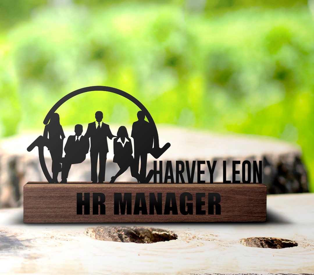 Custom Human Resources Manager Desk Name Plate Wedge, Personalized HR ...