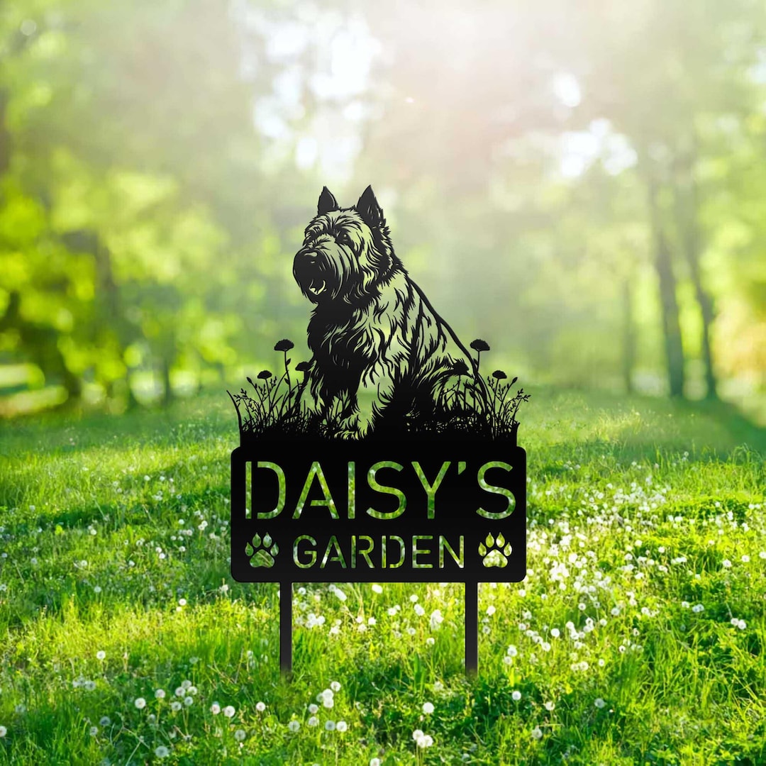 Custom Bouvier Des Flandres Metal Memorial Garden Stake Personalized ...