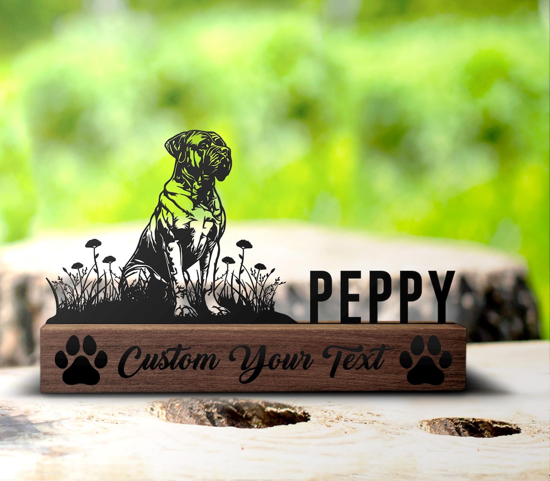 Custom Boerboel Dog Desk Name Plate Wedge Personalized Dog Lover ...