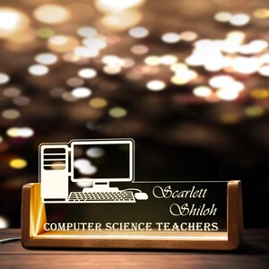 Custom Computer Science Teacher Desk Name Plate Personalized Teacher ...