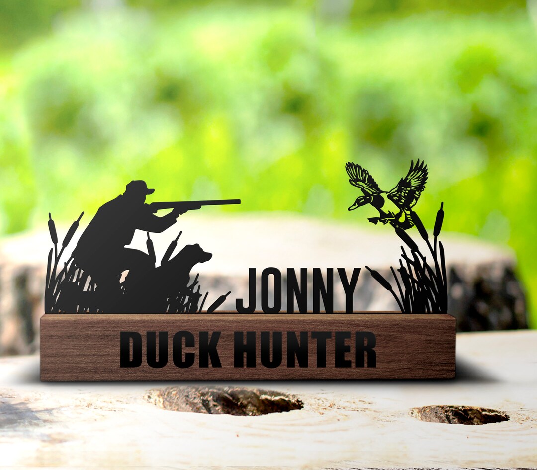 Custom Duck Hunting Desk Name Plate Wedge, Personalized Hunter ...