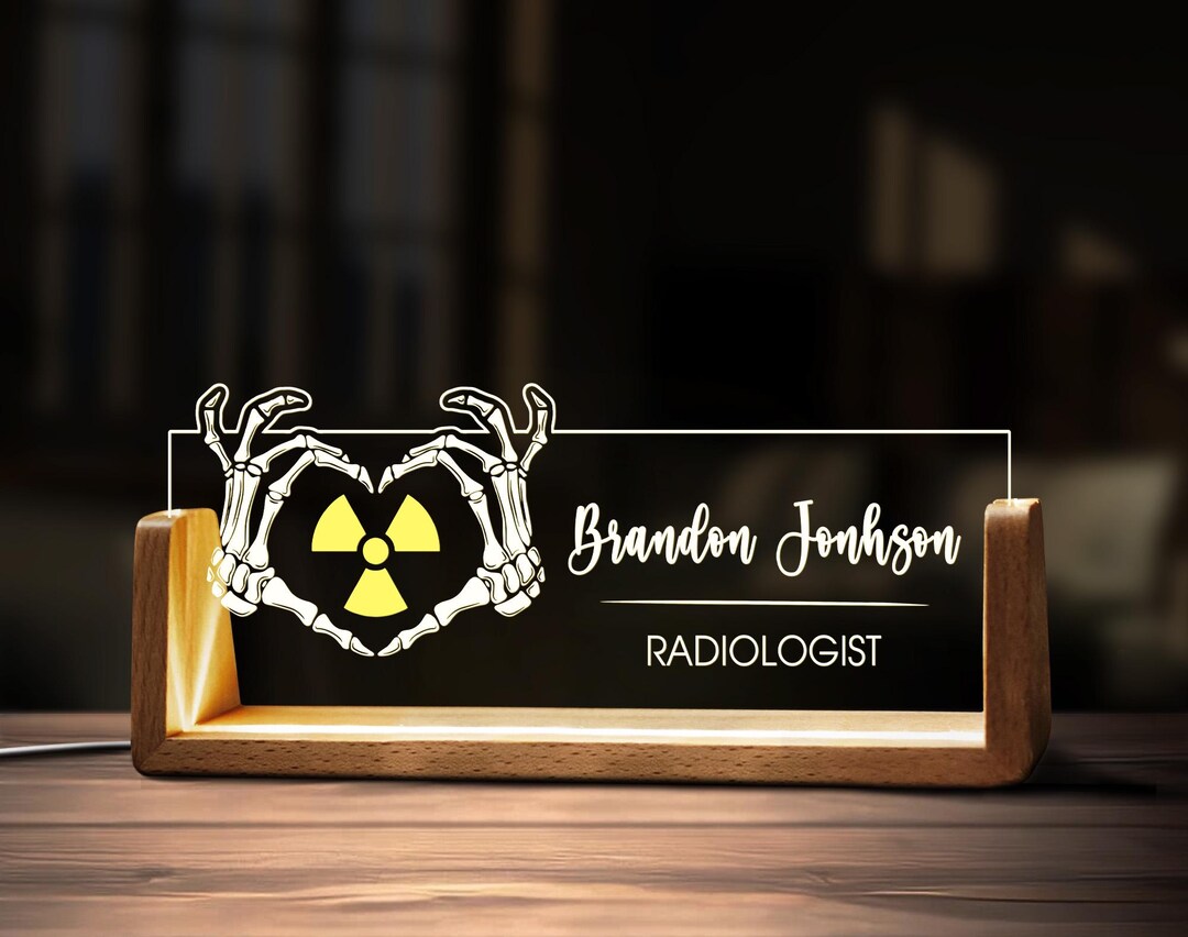 Custom Radiologist Desk Name Plate Personalized Radiology Graduation ...