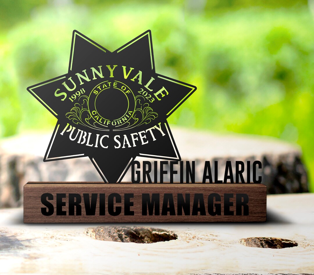 Custom Police Desk Name Plate Wedge Personalized Law Enforcement ...