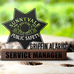 Custom Police Desk Name Plate Wedge Personalized Law Enforcement ...