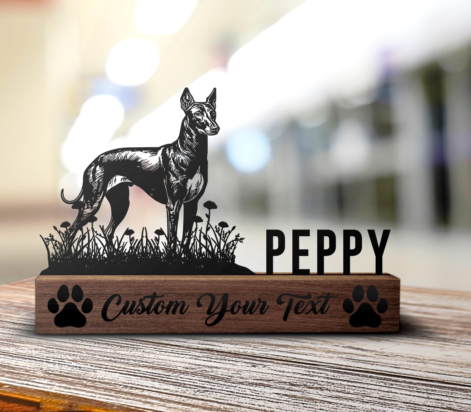 Custom Cirnechi Dell’etna Dog Desk Name Plate Wedge Personalized Dog ...