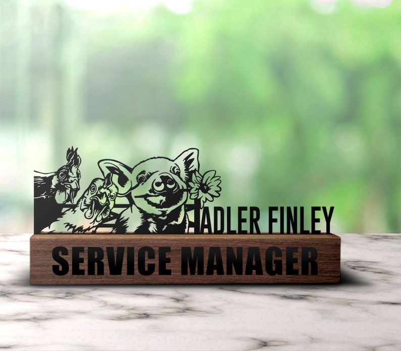 Custom Chicken Coop Desk Name Plate Wedge Personalized - Etsy