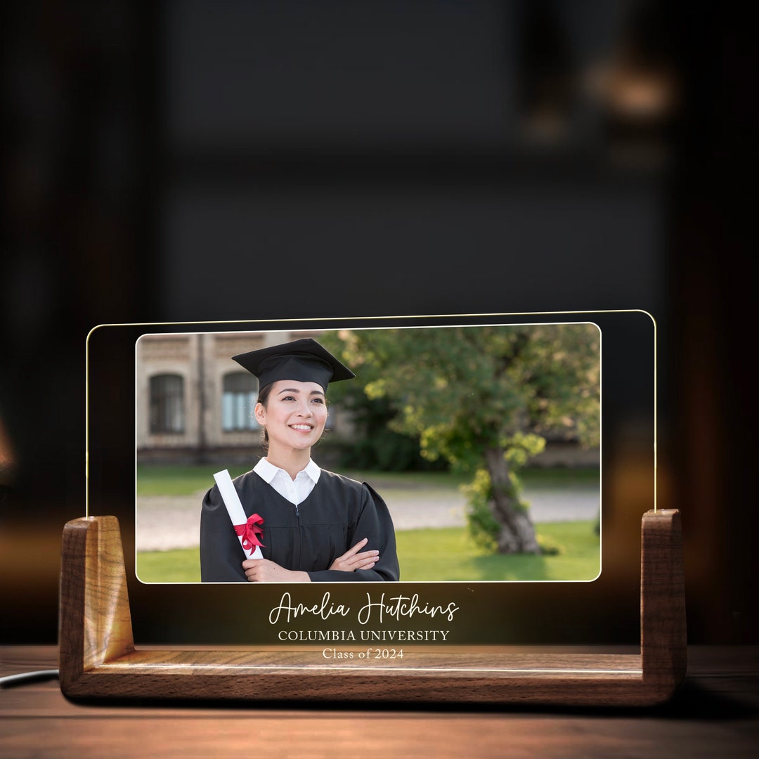Custom Graduation College University Photo Desk Night Light ...