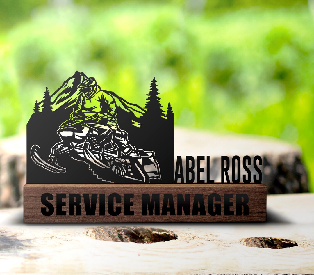 Custom Riding Snowmobile Desk Name Plate Wedge Personalized - Etsy