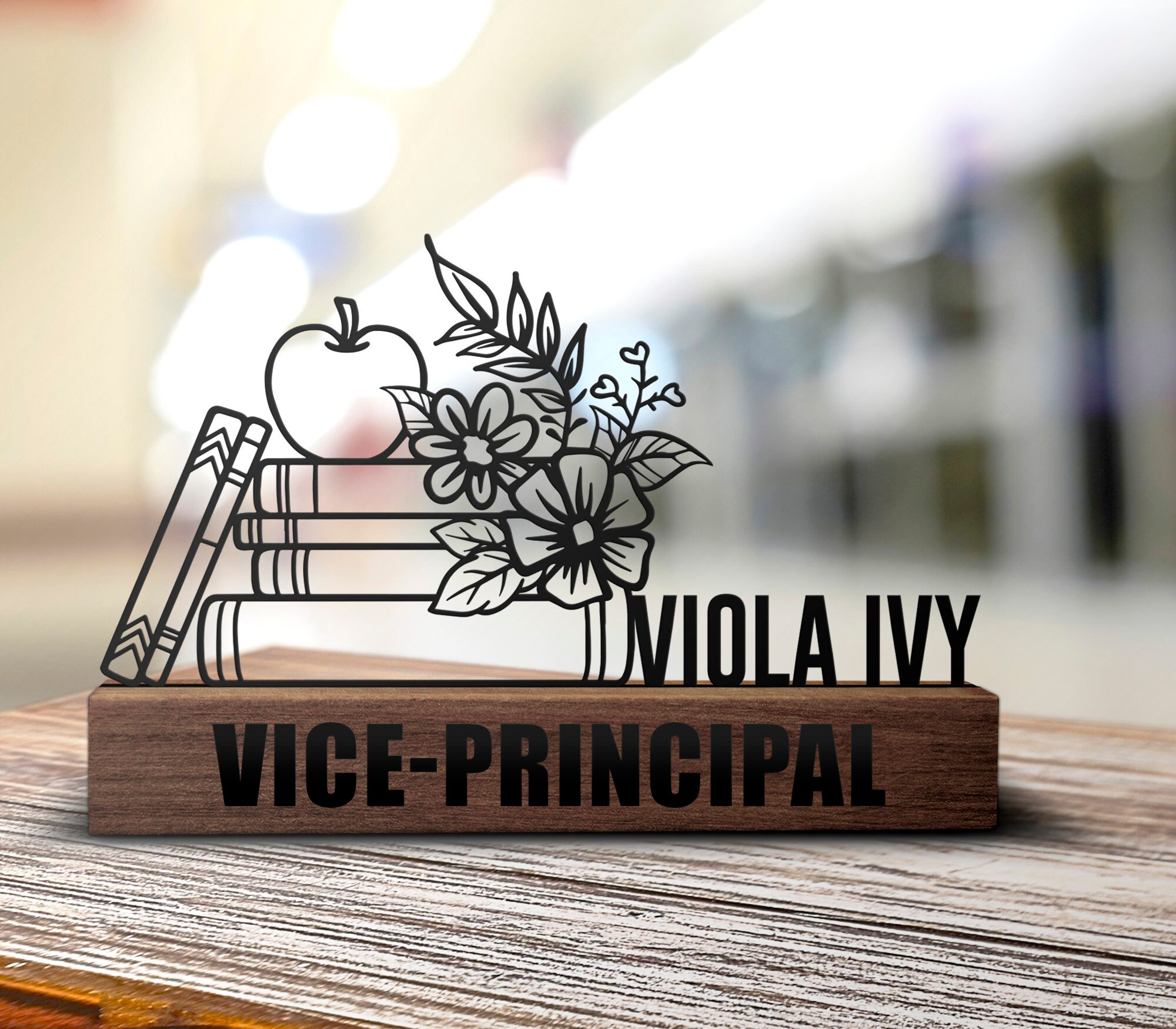 Custom Assistant Principal Desk Name Plate Wedge Personalized - Etsy