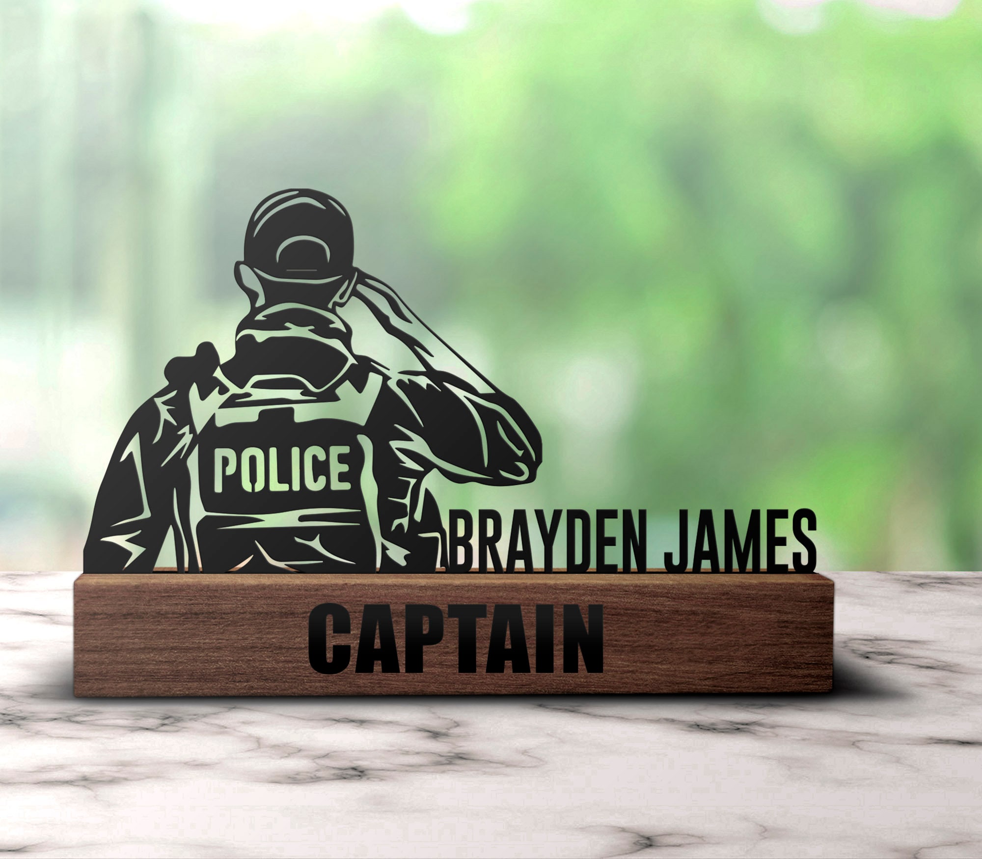 Custom Police Desk Name Plate Wedge Personalized Law - Etsy