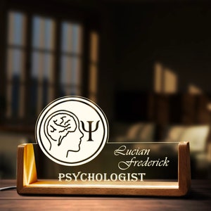 Custom Psychologist Desk Name Plate Personalized Psychology Professor ...