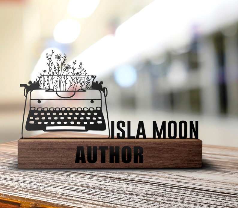 Custom Writer Desk Name Plate Wedge Personalized Writing - Etsy