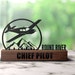 Custom Airplane Desk Name Plate Wedge Personalized Pilot Nameplate ...