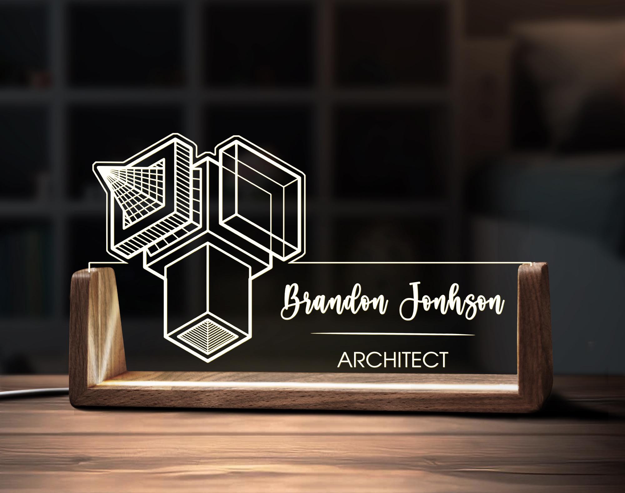 Custom Architect Desk Name Plate Personalized Architecture Gift Acrylic ...