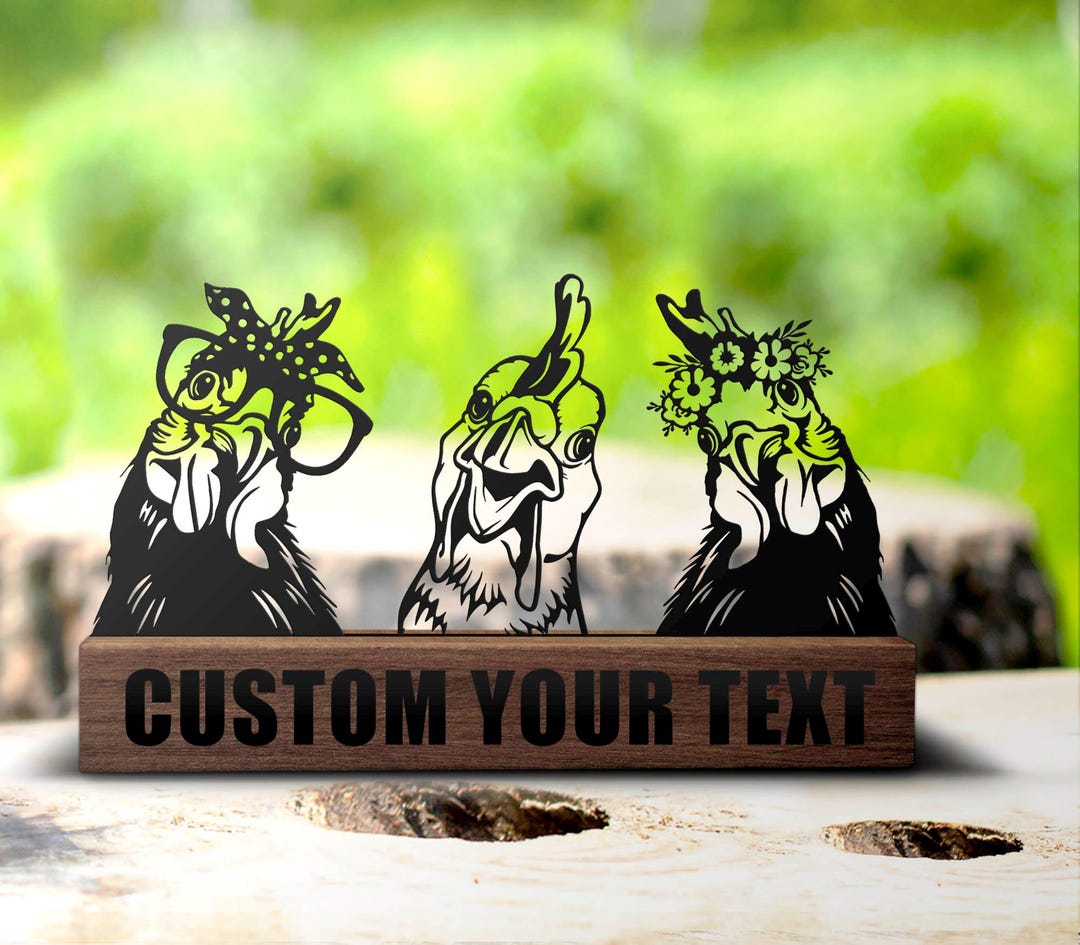 Custom Chicken Coop Desk Name Plate Wedge, Personalized Farmhouse ...