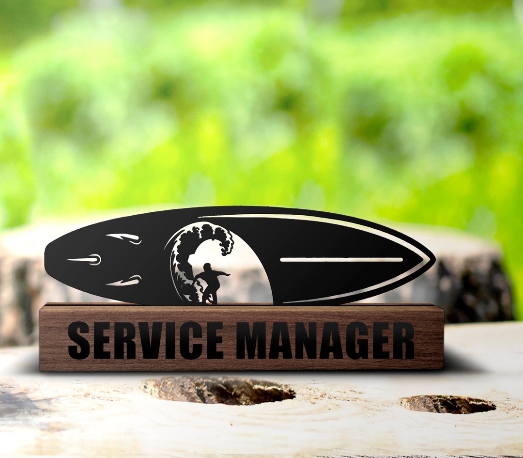 Custom Surfing Desk Name Plate Wedge Personalized Surfer Nameplate ...