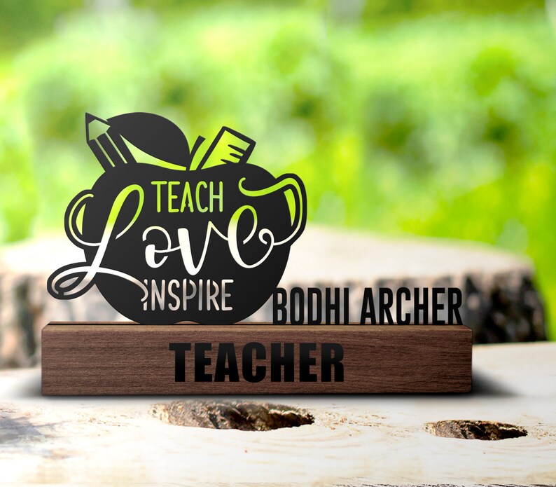 Custom Teacher Desk Name Plate Wedge Personalized Gifts for - Etsy