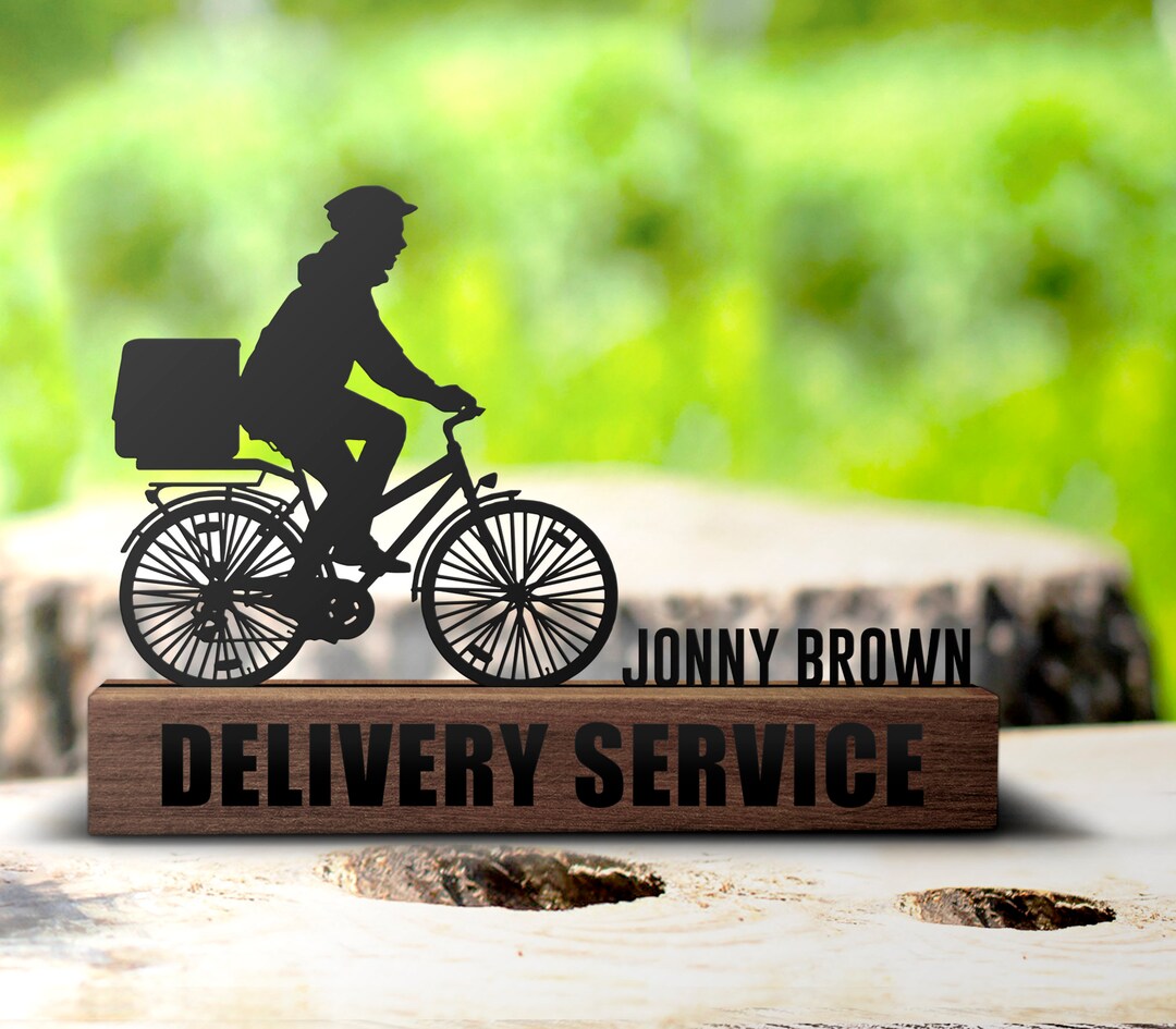 Custom Delivery Service Desk Name Plate Wedge Personalized Fast ...