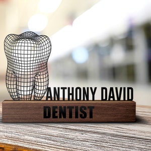 Custom Dentist Desk Name Plate Wedge Personalized Dental Nameplate ...