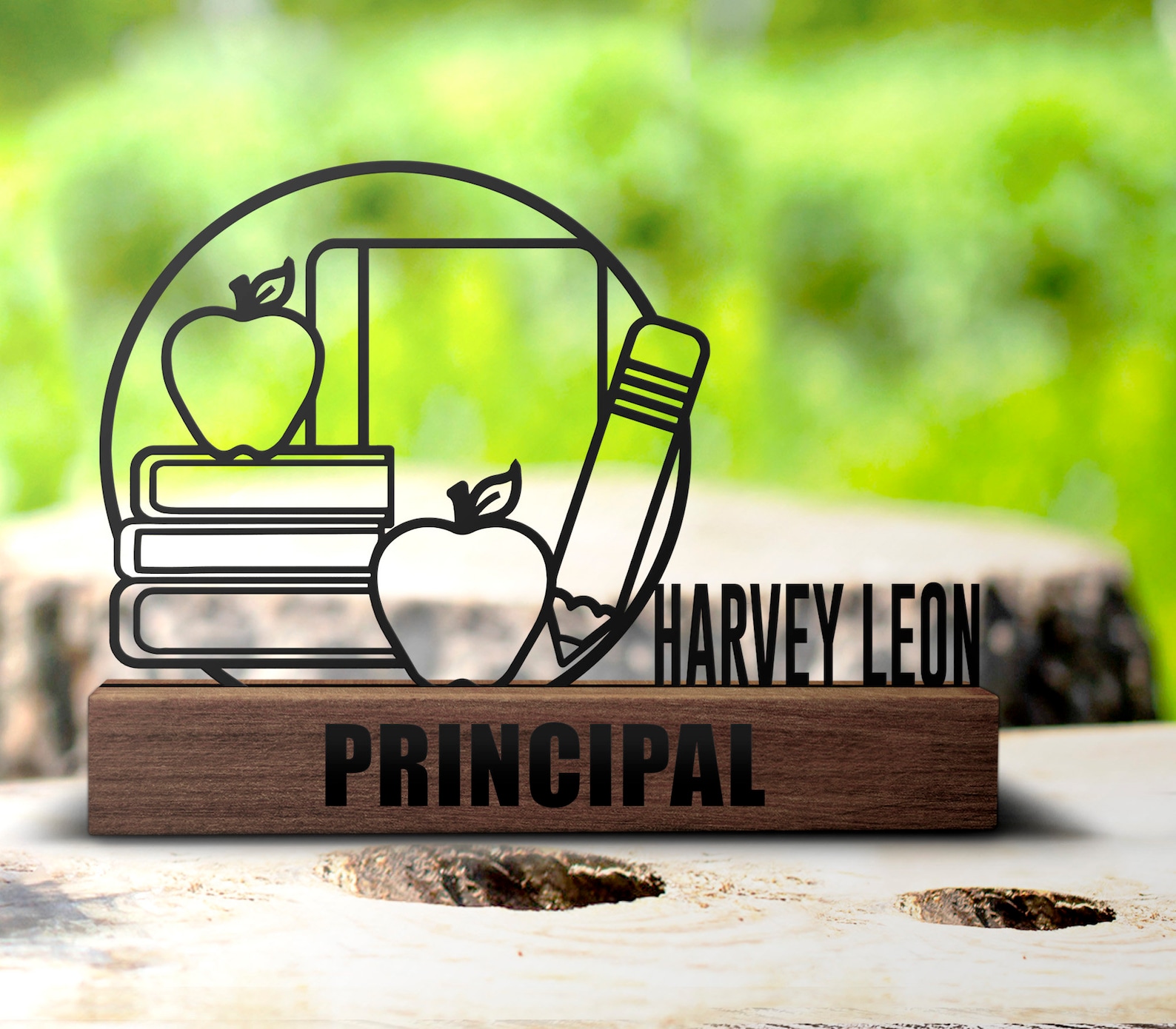 Custom Principal Desk Name Plate Wedge Personalized Head of School ...