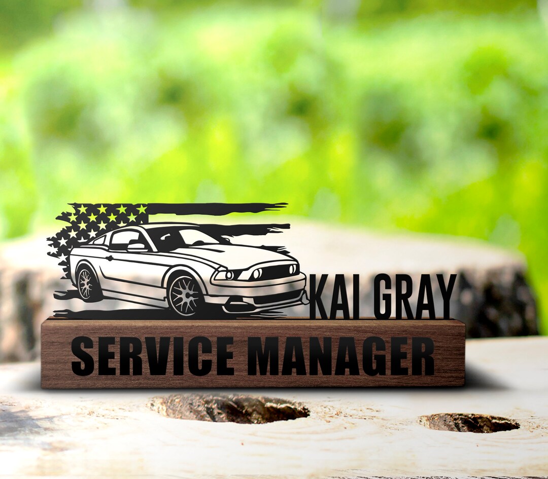 Custom Classic Muscle Car Desk Name Plate Wedge,personalized US Garage ...