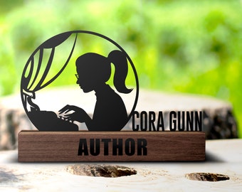 Custom Writer Desk Name Plate Wedge Personalized Writing Author ...