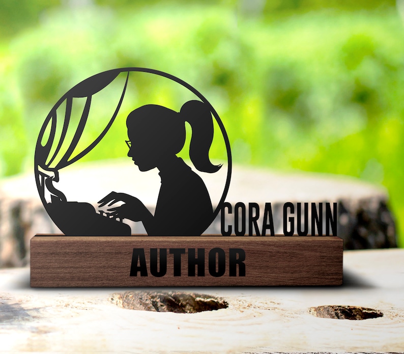 Custom Writer Desk Name Plate Wedge Personalized Writing - Etsy