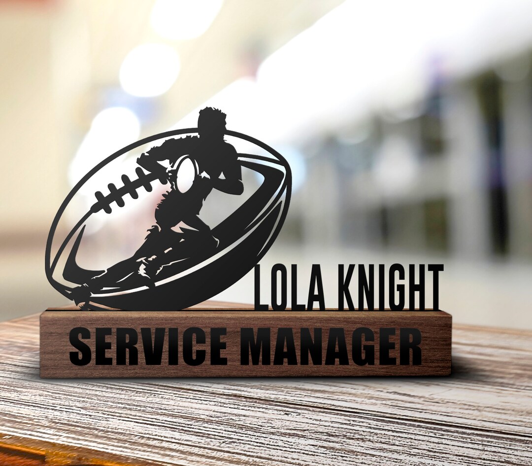 Custom Rugby Union Sport Desk Name Plate Wedge Personalized - Etsy