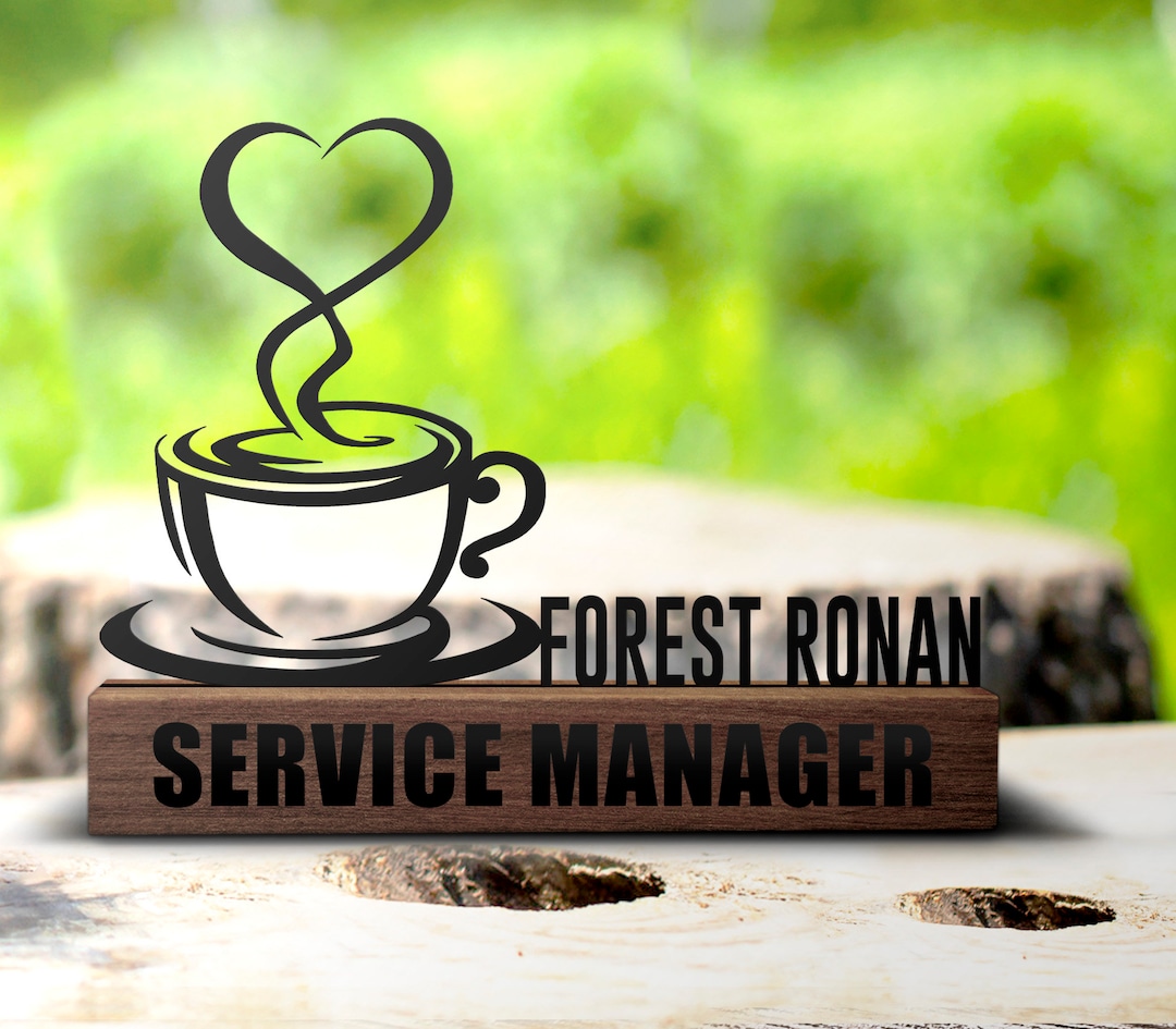 Custom Coffee Mug Desk Name Plate Wedge Personalized Coffee Lovers ...