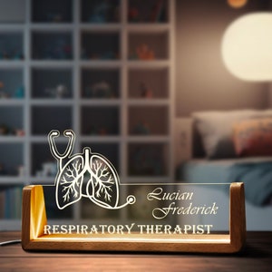 Custom Respiratory Therapist Name Plate Personalized Hospital Employee ...