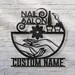 Custom Nail Tech Metal Wall Art LED Light Personalized Nail Salon Name ...